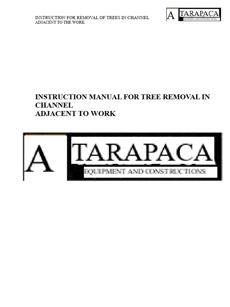 Tree Removal Instructions for Channels | PDF | Personal Protective ...