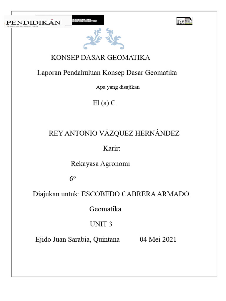 Konsep Dasar Geomatika dan Fotogrametri | PDF