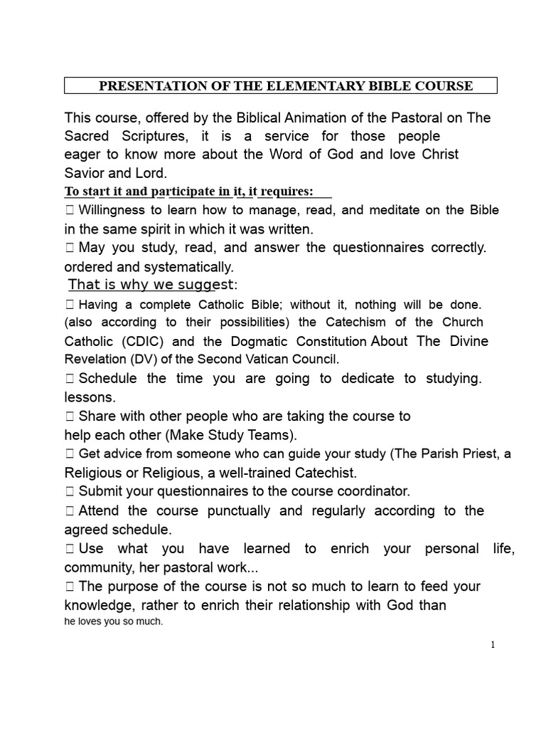 BASIC ELEMENTARY BIBLICAL COURSE Adjusted | PDF | Biblical Inerrancy ...
