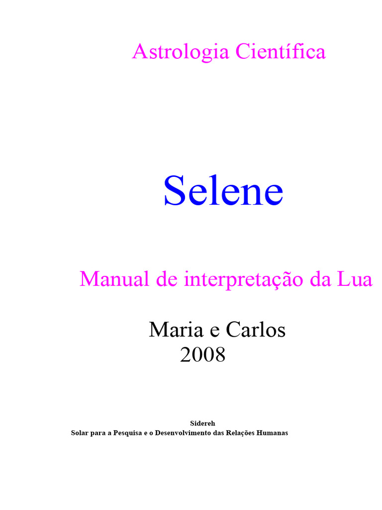 Selene Signos Aspectos | PDF | Signo do zodíaco | Lua