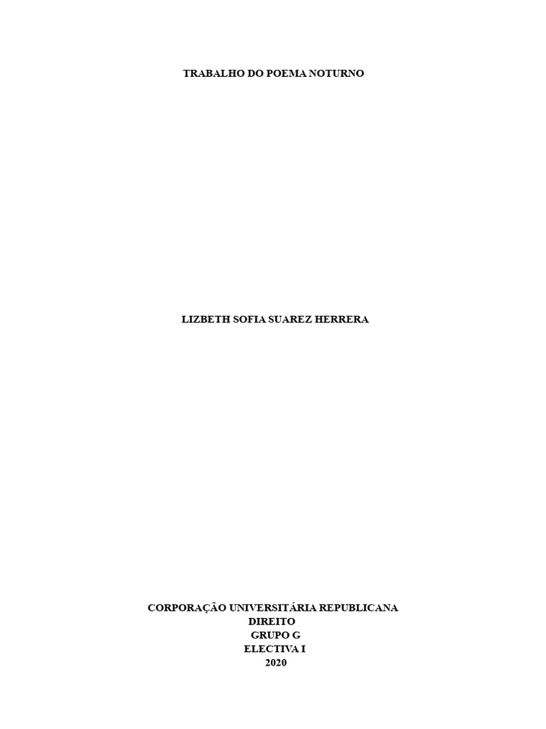 POEMA NOTURNO | PDF | Sol | Lua