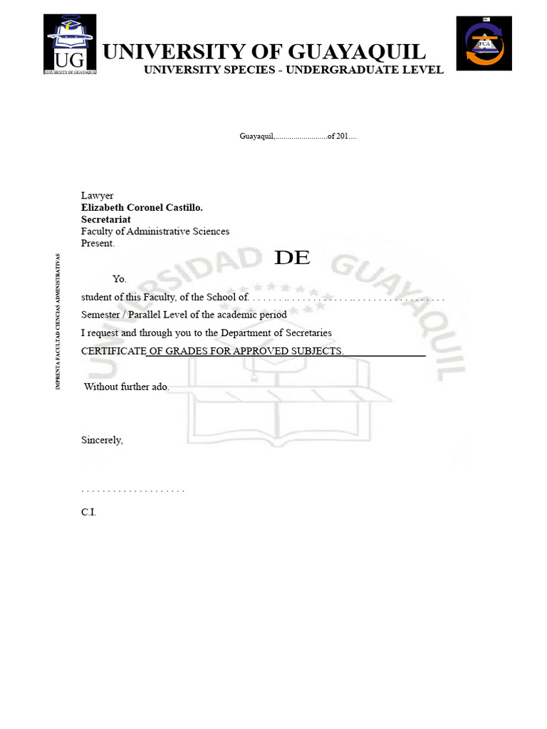 Certificate of Grades of Approved Subjects | PDF