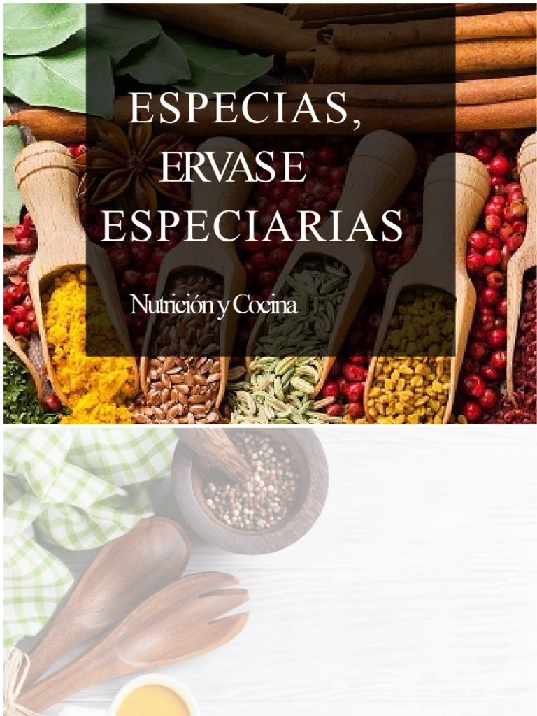 Condimentos, Hierbas y Especias 1 | PDF