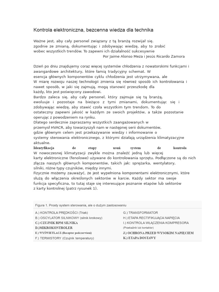 Kontrola Elektroniczna W Klimatyzacji | PDF
