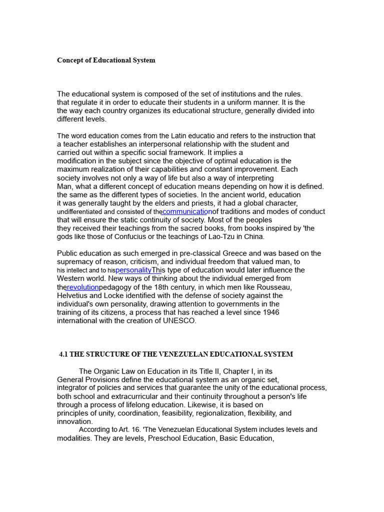 Overview of Educational Systems | PDF | Secondary Education
