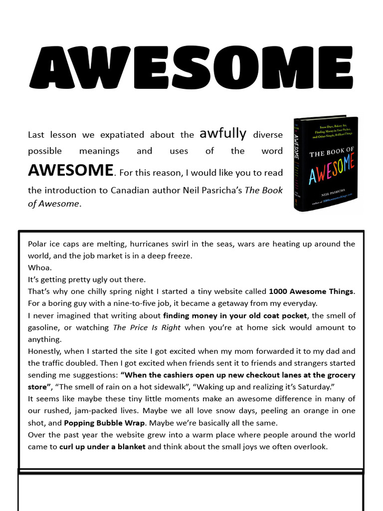 Discovering Everyday Awesomeness | PDF