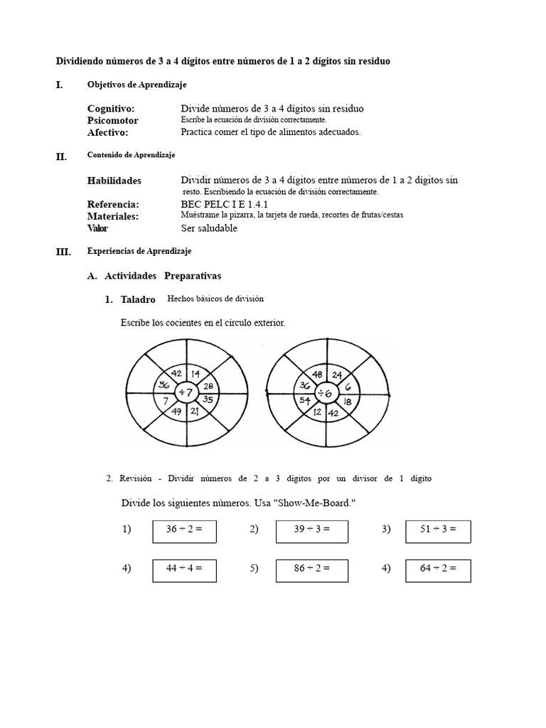 Dividiendo Números de 3 A 4 Dígitos Entre Números de 1 A 2 Dígitos Sin ...