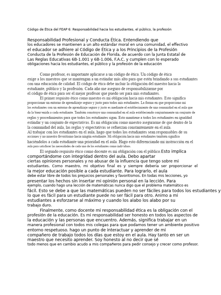 Feap 6 | PDF | Maestros | Salón de clases