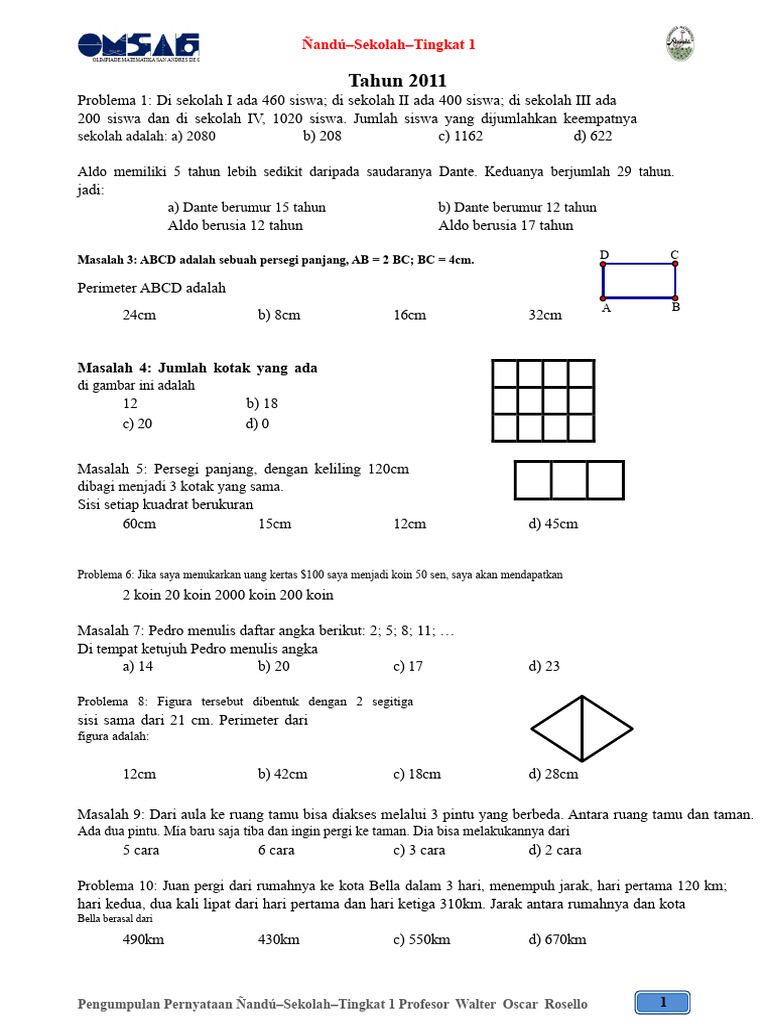 Tingkat 1 - Ñandú - 01 Sekolah PDF | PDF