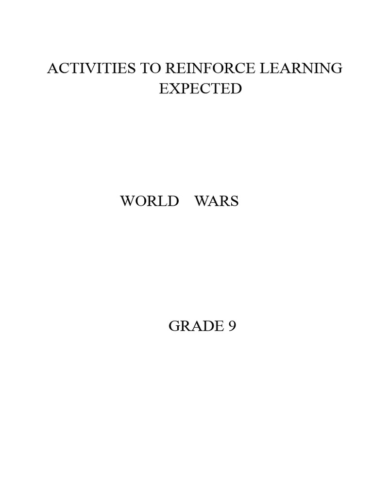 ACTIVITIES-FIRST-A World Wars Workshop | PDF | Fascism | Great Depression