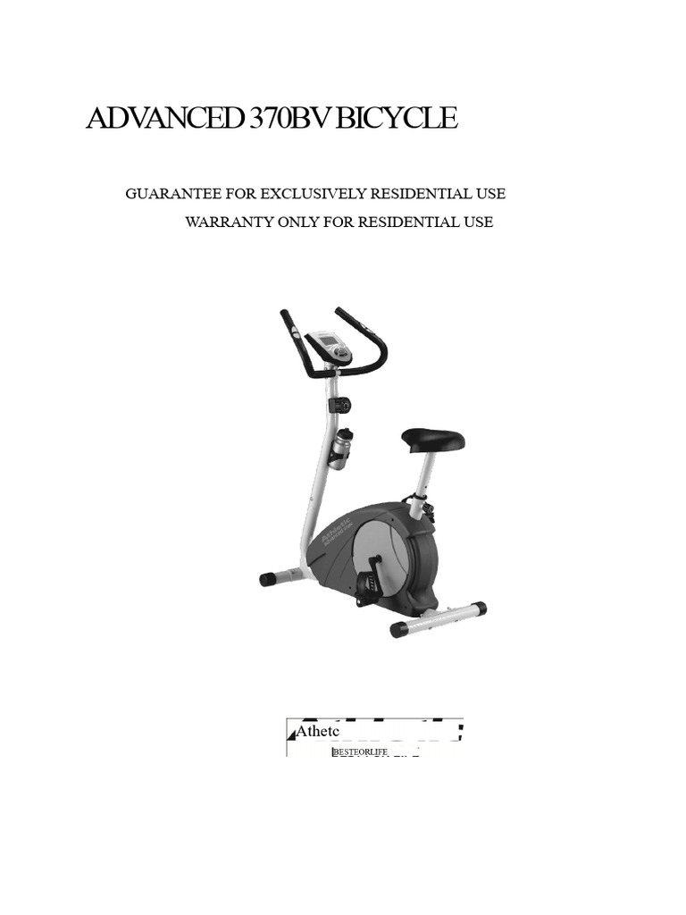 Manual - Advanced Bicycle 370BV_160142- E-I - 001 | PDF | Heart Rate ...