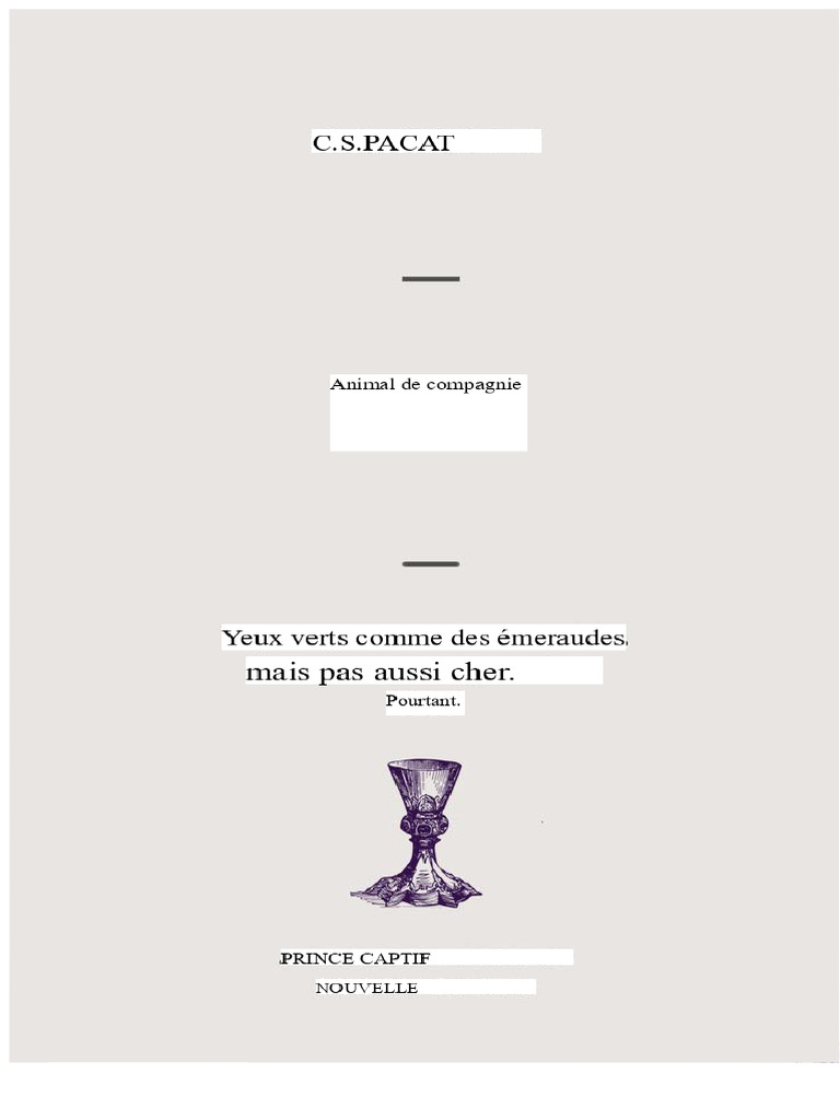 C. S. Pacat Nouvelle 4 - Animal de Compagnie PDF | PDF | Chevaux