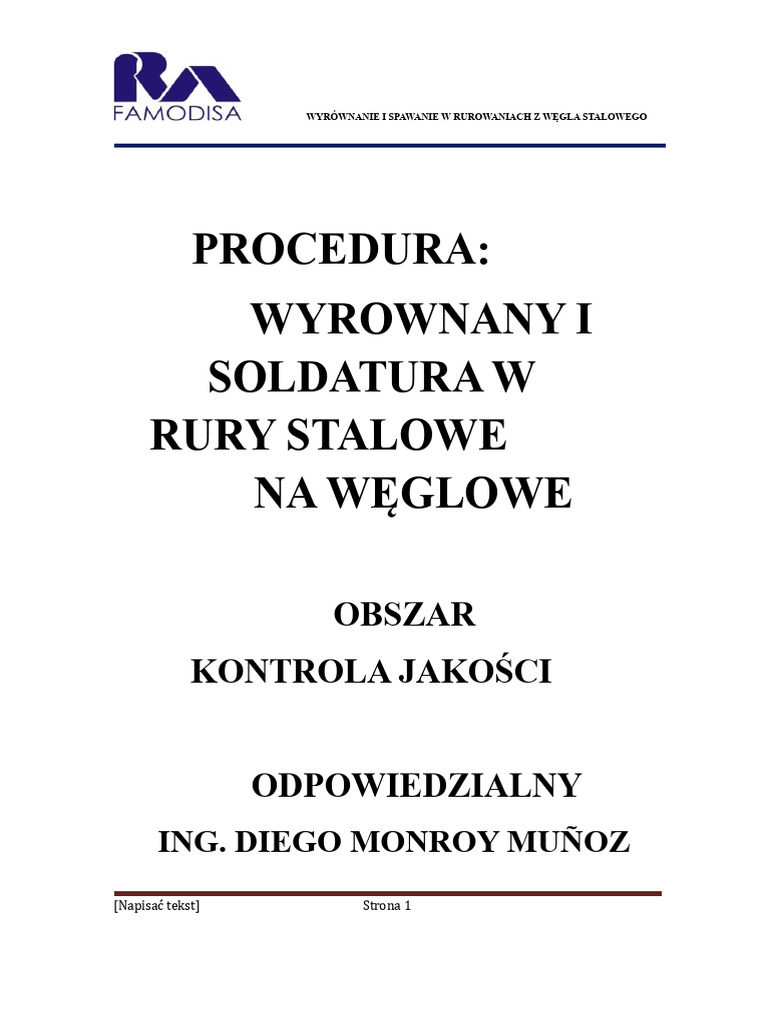 Wyrównanie I Spawanie Na Styku W Rurowaniu Ze Stali Węglowej | PDF