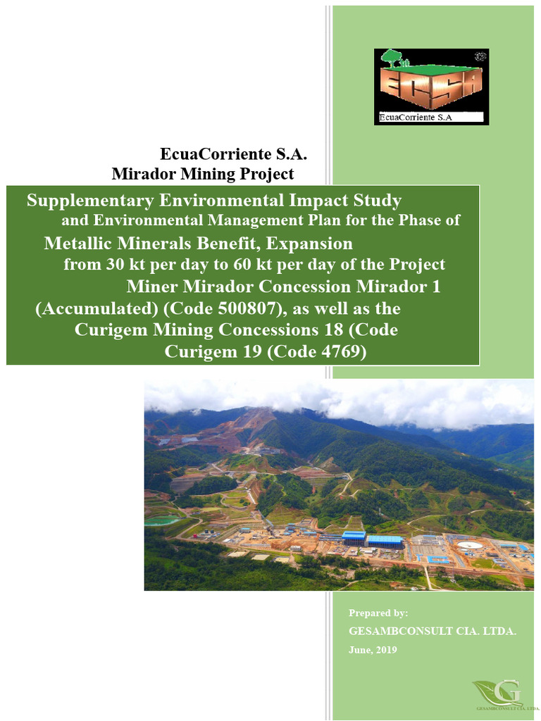 Documents - Es - Ecuacorriente Sa Mining Project Mirador and ...