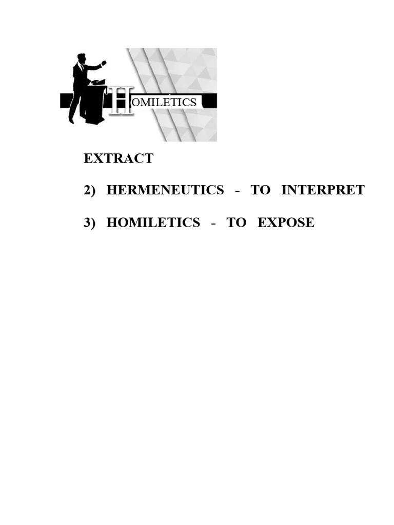 Homiletic Sermon Structure Guide | PDF | Sermon | Homiletics