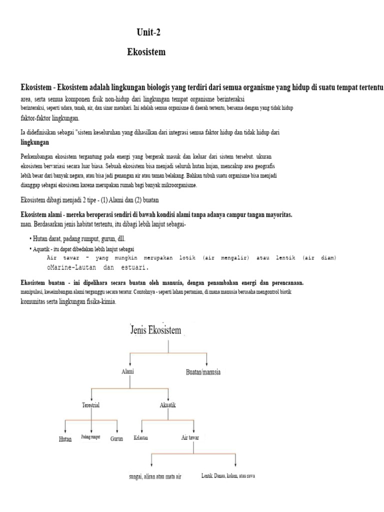Catatan Lingkungan dan Ekologi Unit 2 | PDF