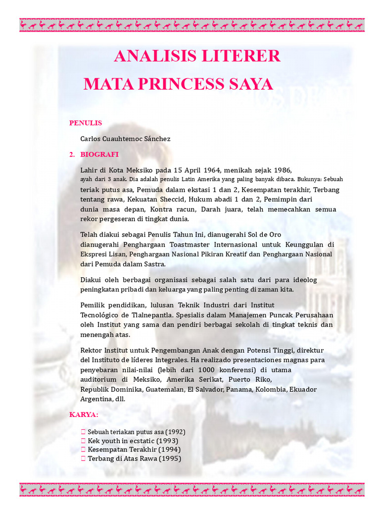 Analisis Novel "Mata Putriku" | PDF