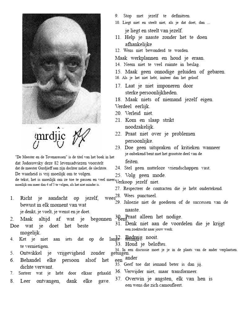 82 Adviezen Van Gurdjieff Aan Zijn Dochter | PDF