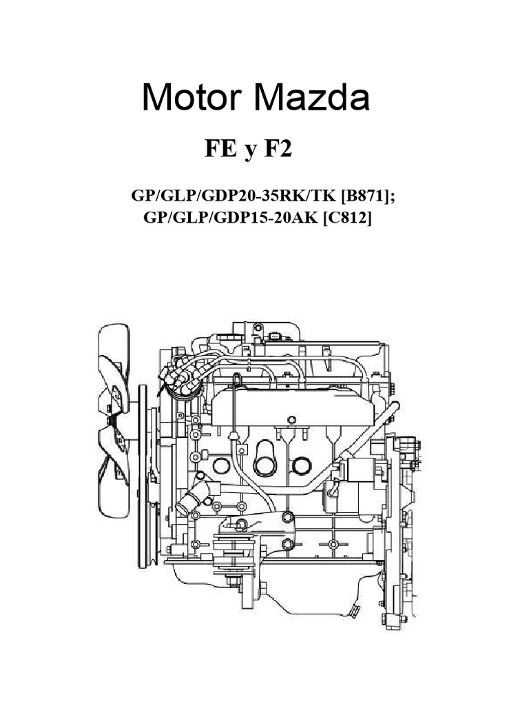 Reparación de Motores Mazda FE y F2 | PDF | Rodamiento (Mecánico) | Pistón