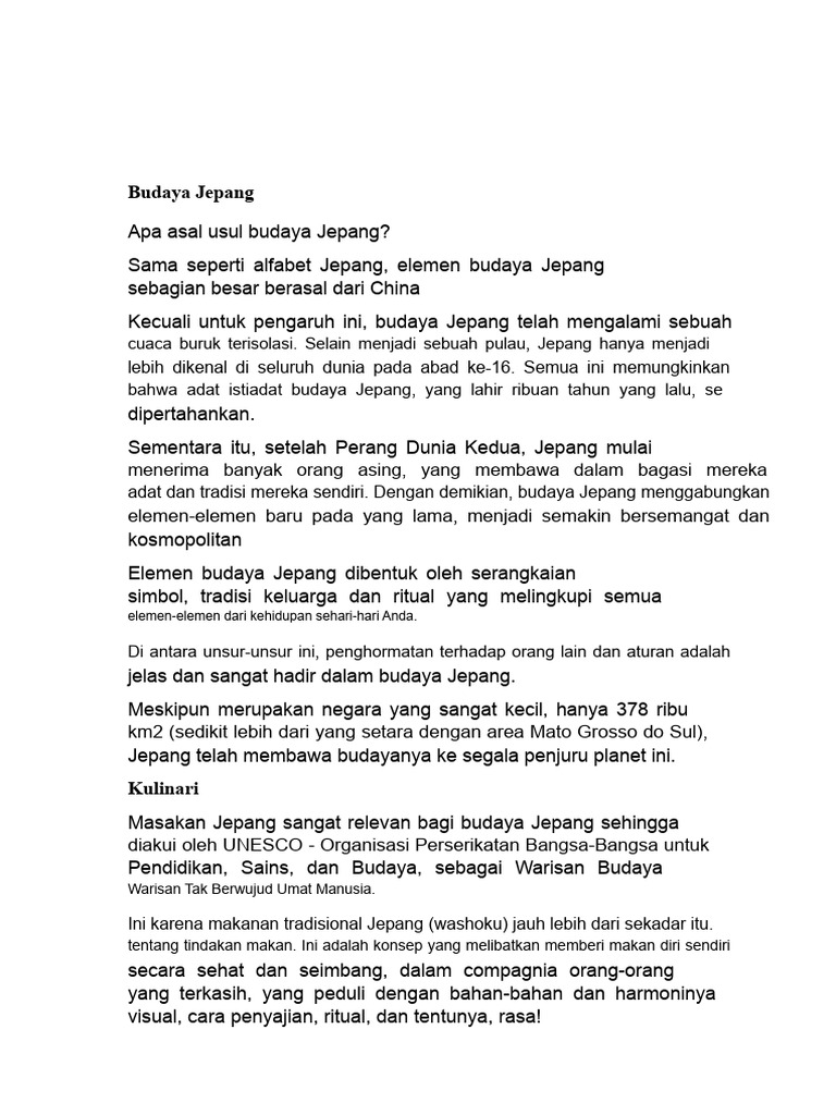 Budaya Jepang | PDF