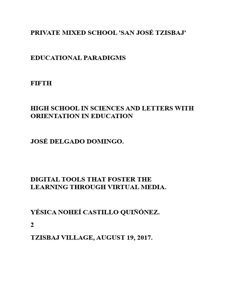 Digital Tools That Foster Learning Through Virtual Means | PDF