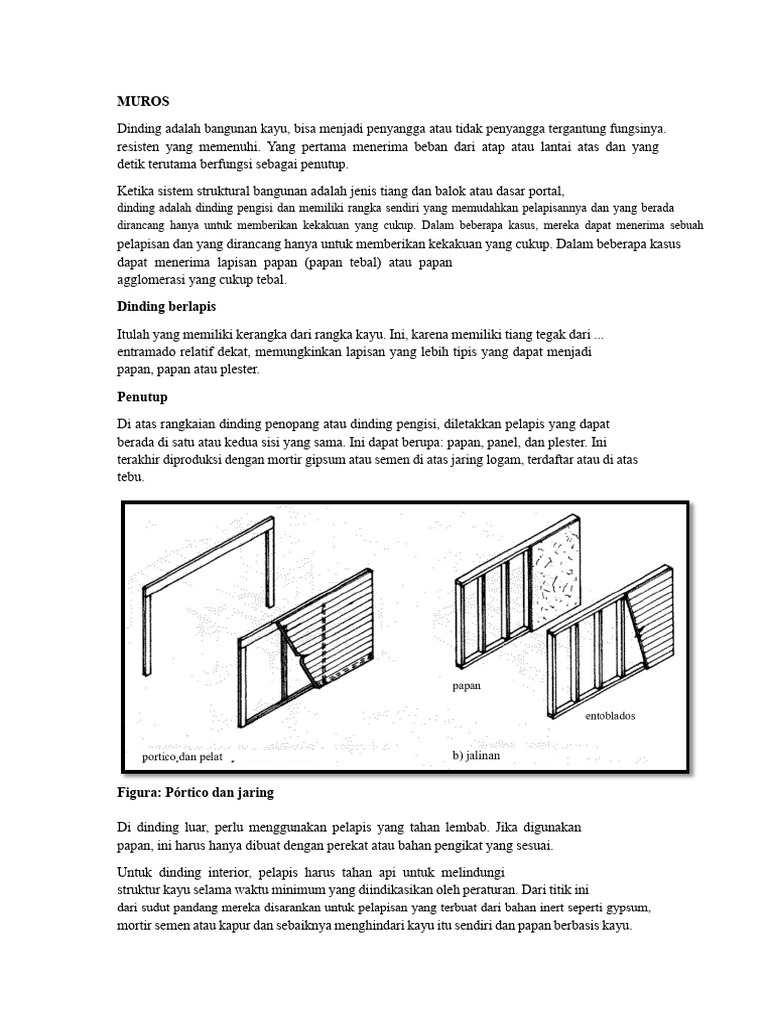 Jenis dan Konstruksi Dinding Kayu | PDF