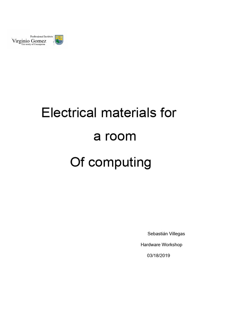Electrical Installation Materials For A Computer Room | PDF