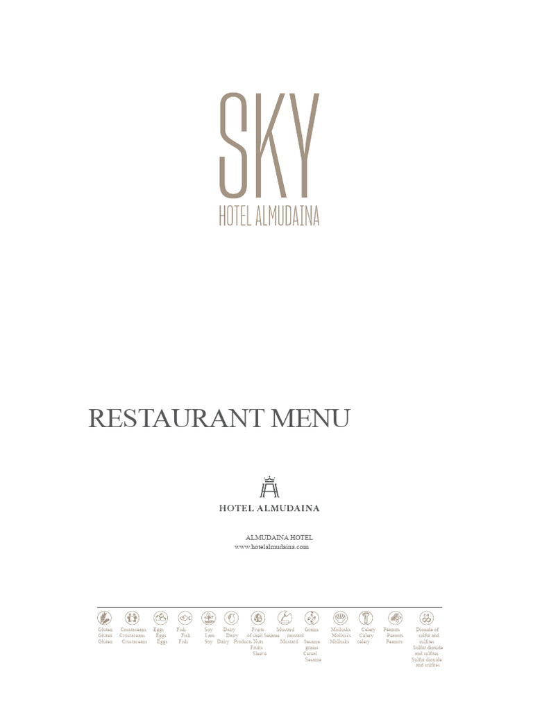 Hotel Almudaina Skybar Menu | PDF | Salad | French Fries