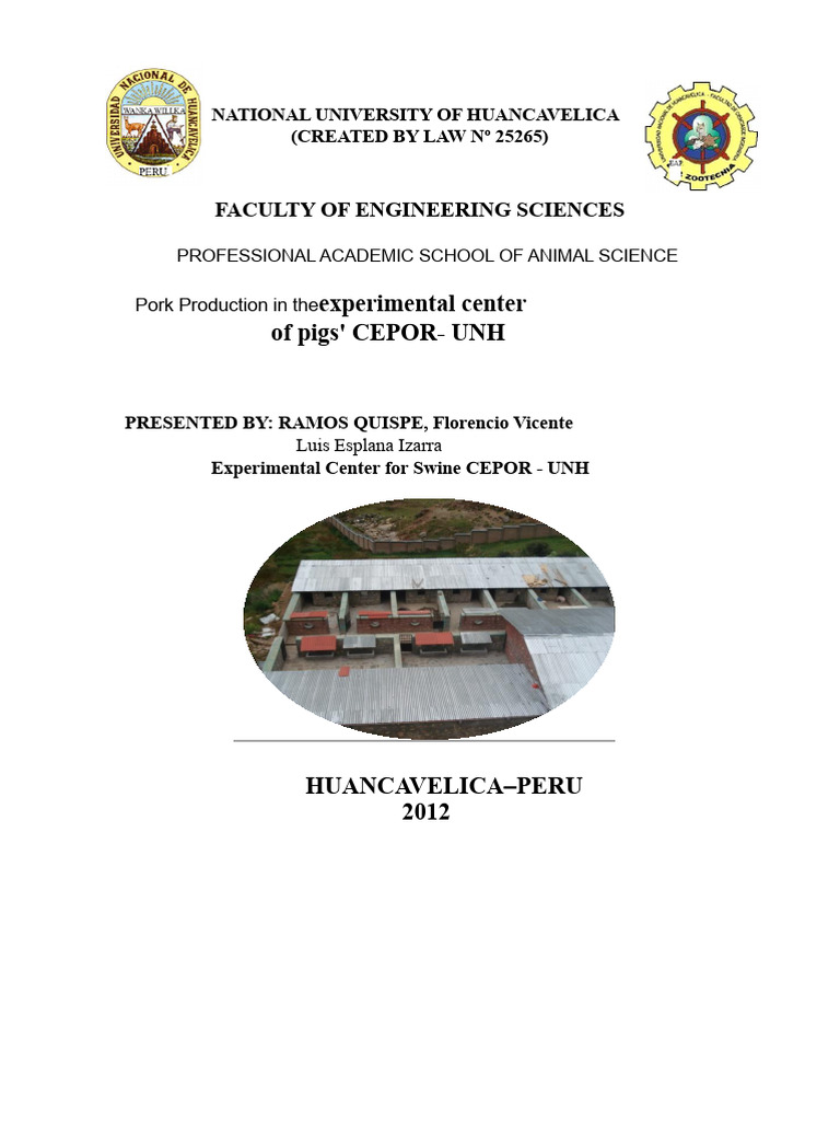 Pork Production Practices at CEPOR-UNH | PDF | Pig
