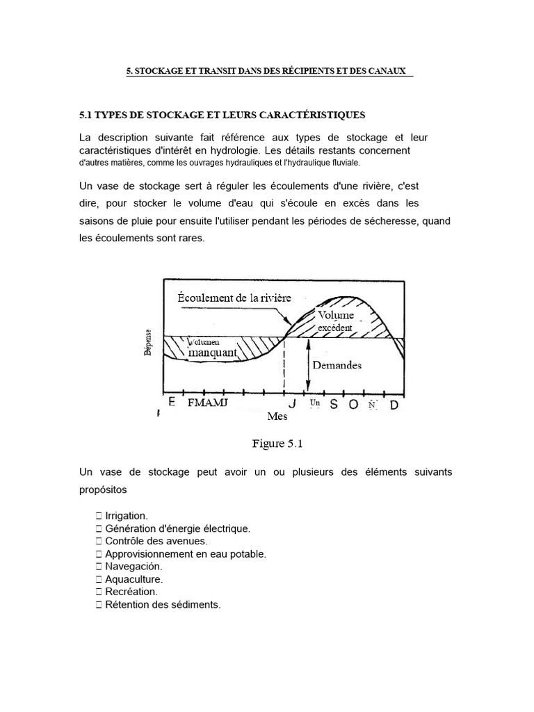 Stockage Et Transit Dans Les Vases Et Cours D'eau | PDF | Barrage | Lac de barrage