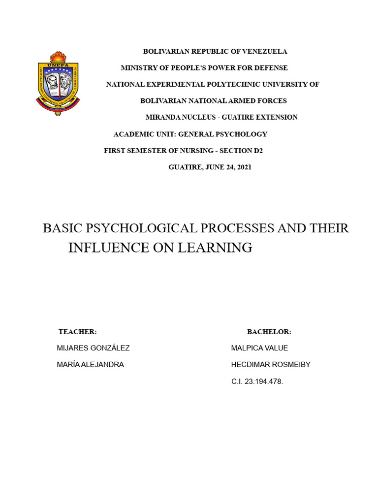 Psychological Processes in Learning | PDF | Constructivism (Philosophy ...