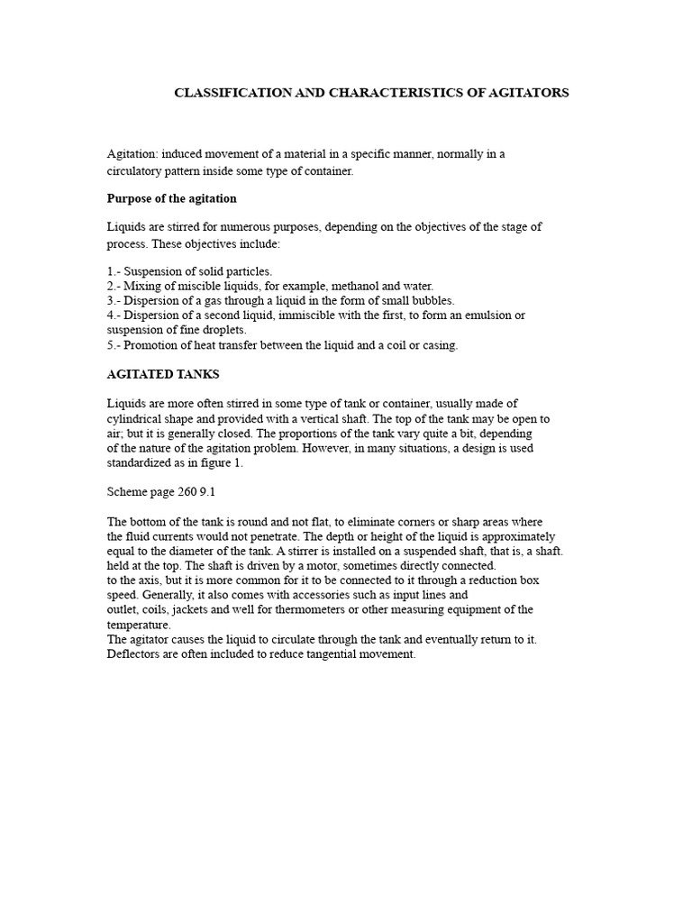 Agitators: Types and Functions Explained | PDF | Liquids | Viscosity