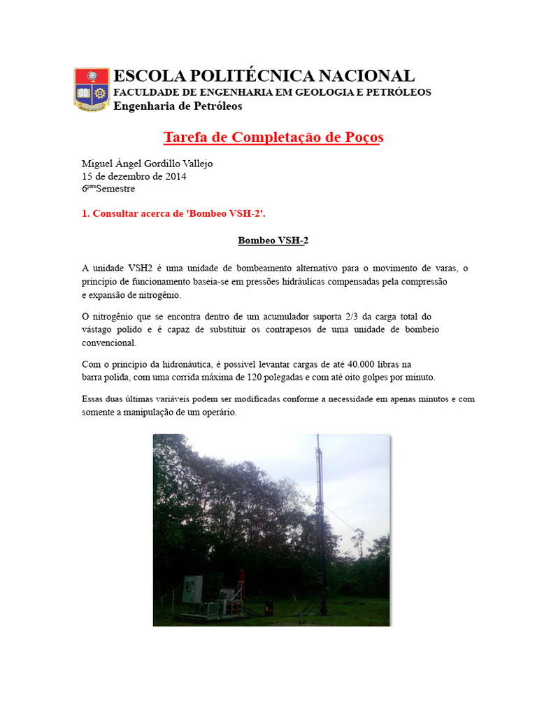 Bombeamento Mecânico VSH-2 | PDF | Bomba | Motores