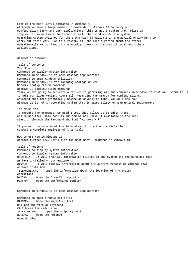 WPS Office command list | PDF | Window (Computing) | Windows 10