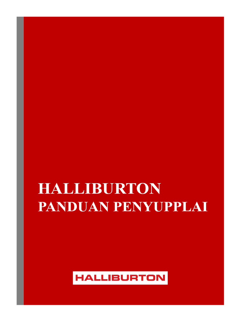 Panduan Pemasok Halliburton | PDF