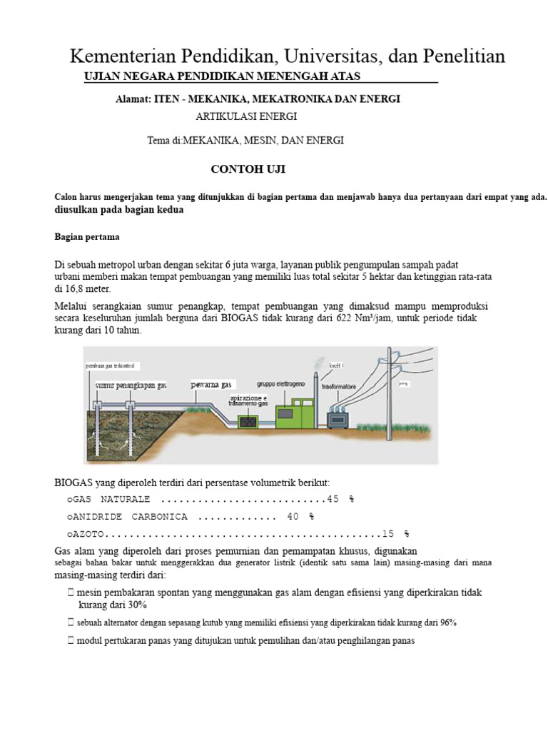 Contoh Ujian Kedua Kelulusan Teknik Mekanik, Mekatronik, Dan Energi | PDF