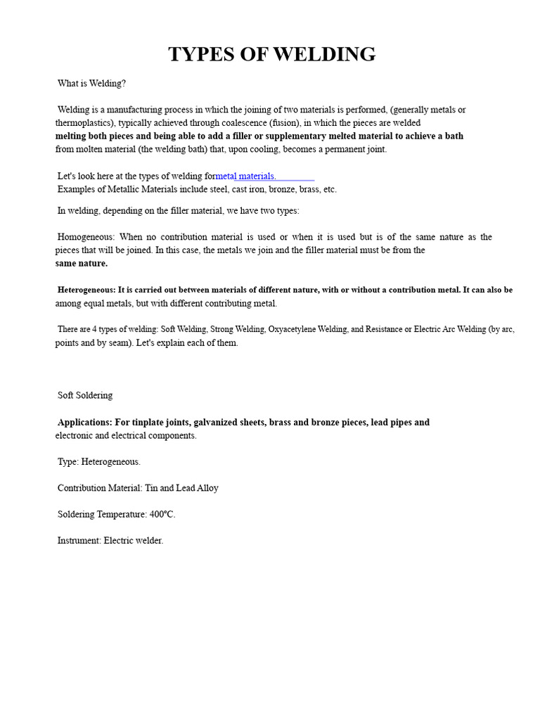 Types of Welding | PDF | Welding | Construction