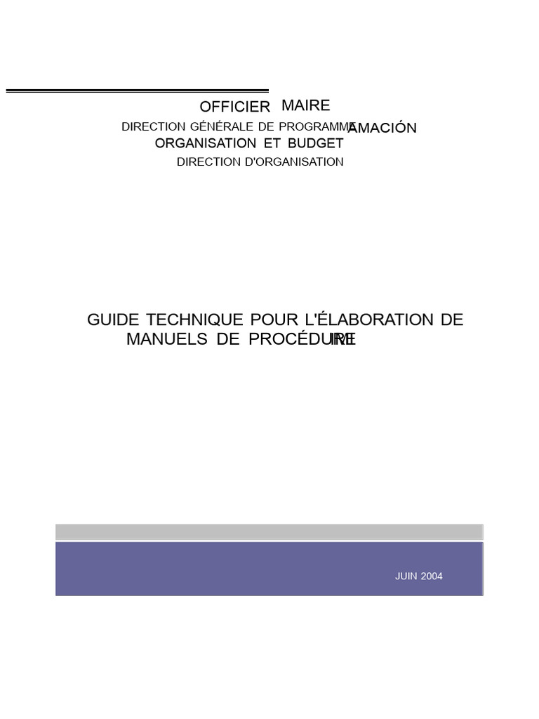 (74095039) Guide D'élaboration Du Manuel de Procédures | PDF | Loi ...