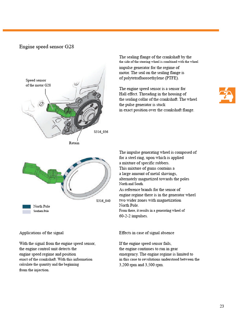 Engine Speed Sensor G28 Overview | PDF | Engines | Mechanical Engineering
