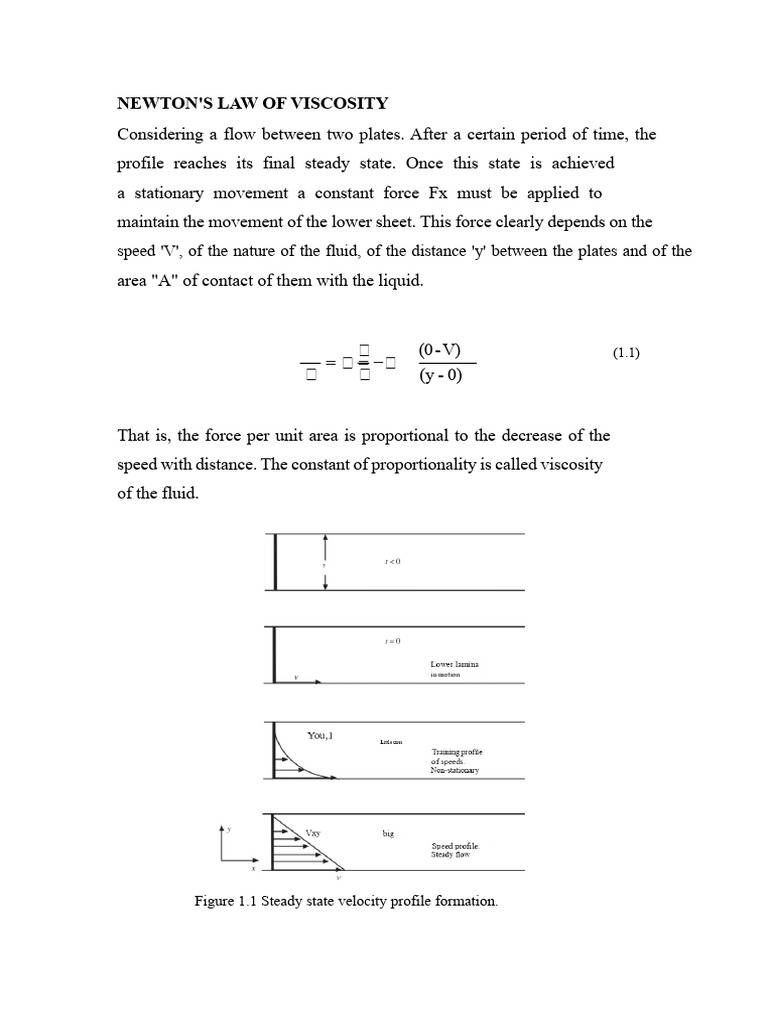 Newton's Law of Viscosity | PDF | Shear Stress | Viscosity