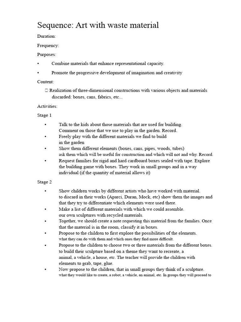 Sequence Art with descARTES material | PDF