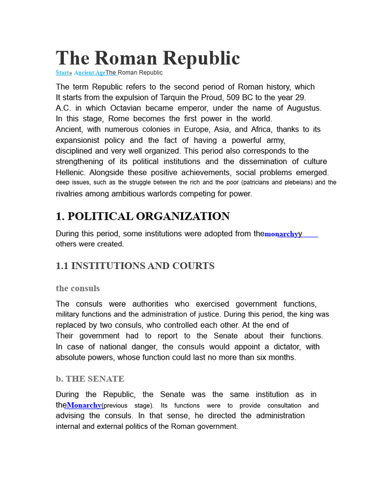 The Roman Republic | PDF | Pompey | Roman Republic