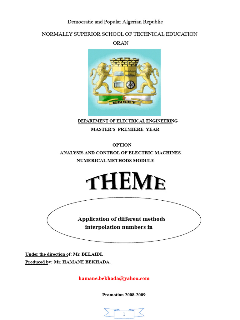 Application of Different Numerical Interpolation Methods in MATLAB | PDF | Interpolation ...