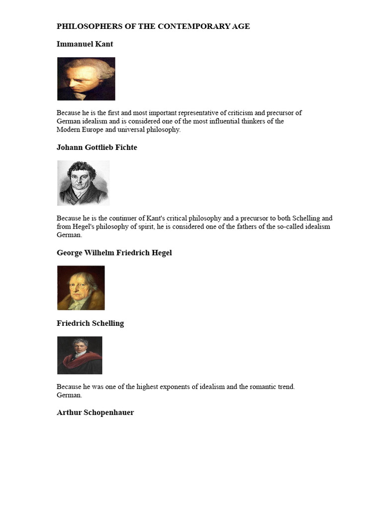 Key Contemporary Philosophers Explained | PDF