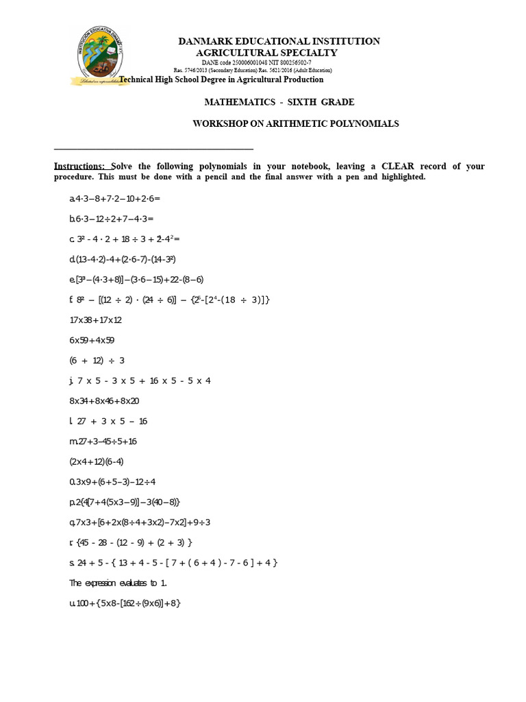 Workshop On Arithmetic Polynomials | PDF