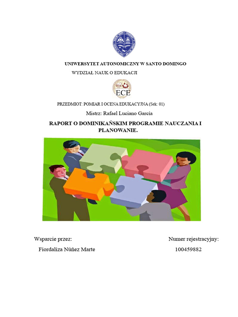 Raport o Programie Nauczania I Planowaniu | PDF