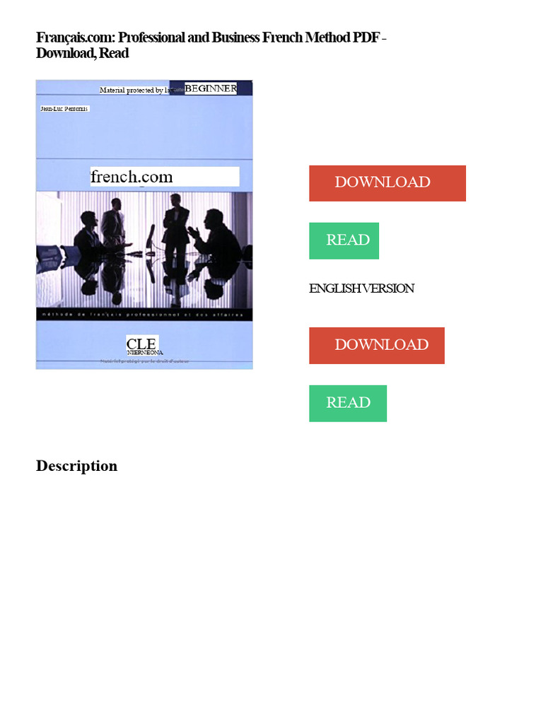 Professional and Business French Method PDF - Download, Read DOWNLOAD ...