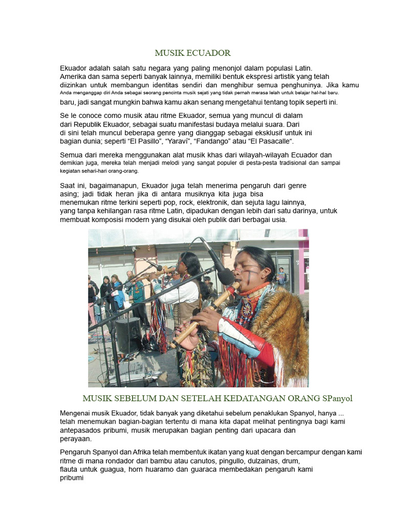 Musik Ekuador | PDF