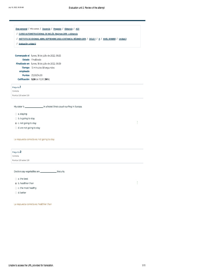 Evaluation Unit 2 - ENGLISH UNL | PDF | Human Communication | Applied ...