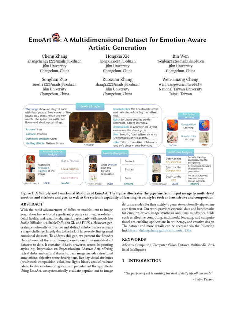 6 EmoArt A Multidimensional Dataset For Emotion-Aware Artistic ...